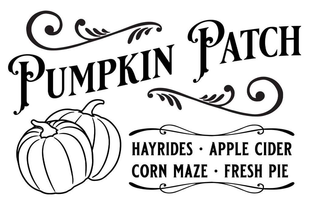 Pumpkin Patch Sign SVG | Vintage Fall Cut File - So Fontsy