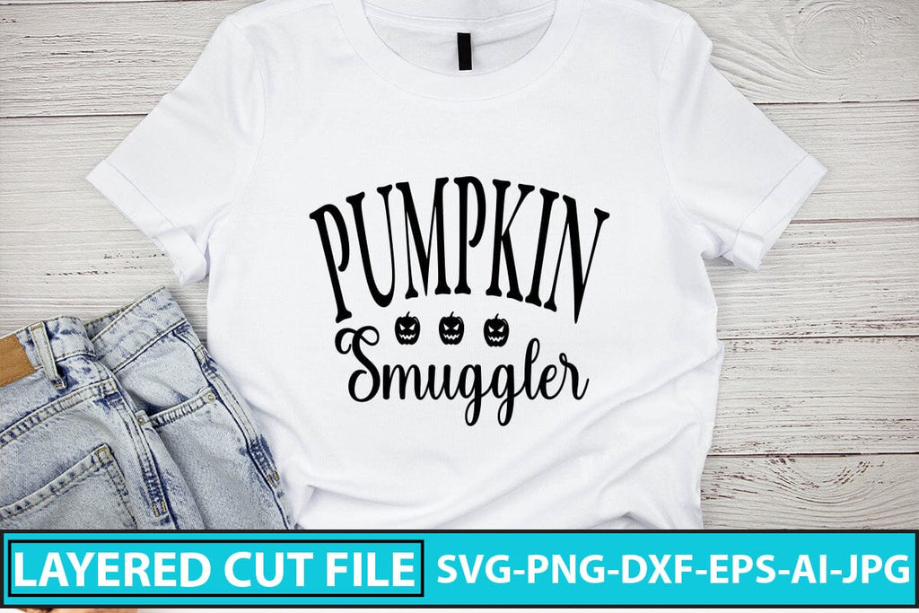 Pumpkin Smuggler SVG Cut File - So Fontsy