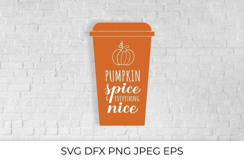 Pumpkin Spice and Everything Nice calligraphy hand lettering on coffee ...