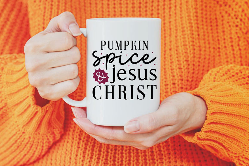 Pumpkin spice & jesus christ SVG - So Fontsy