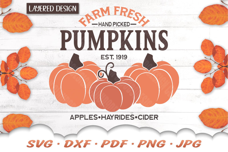 Pumpkin SVG | Farmhouse Fall SVG - So Fontsy