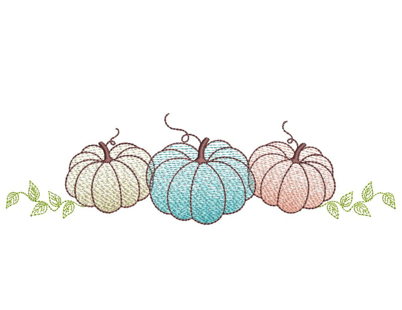 Pumpkins Embroidery Design, Autumn Embroidery Design, Thanksgiving ...