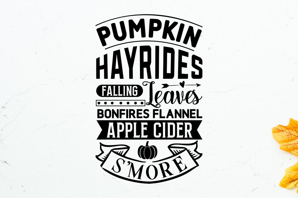 pumpkins hayrides fallin svg - So Fontsy