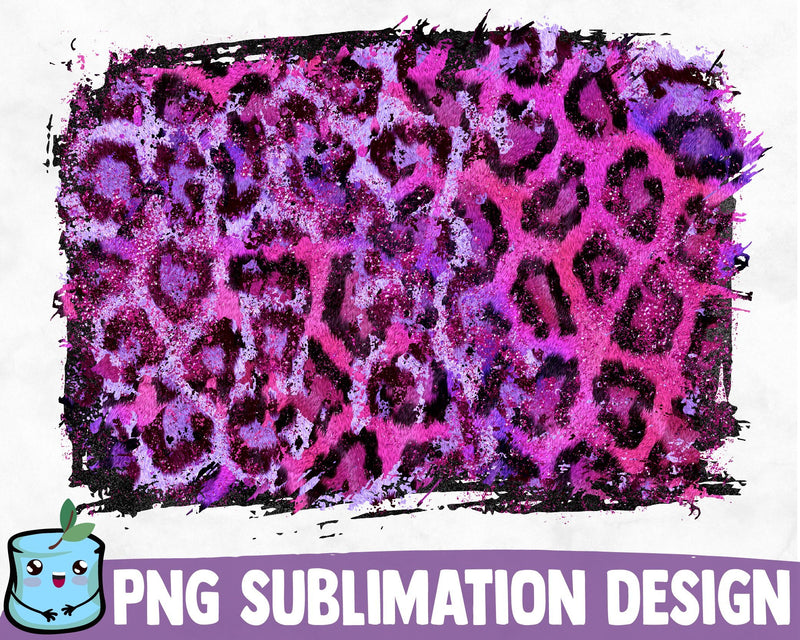 Purple Pink Leopard Sublimation Background - So Fontsy