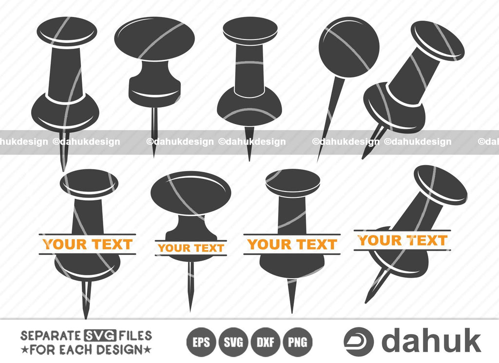 Push pin svg, Drawing pin svg, Thumbtack icon svg, Cut file for ...