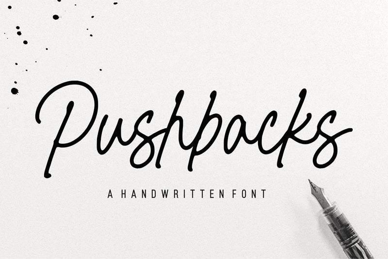 Pushbacks Handwritten Font - So Fontsy