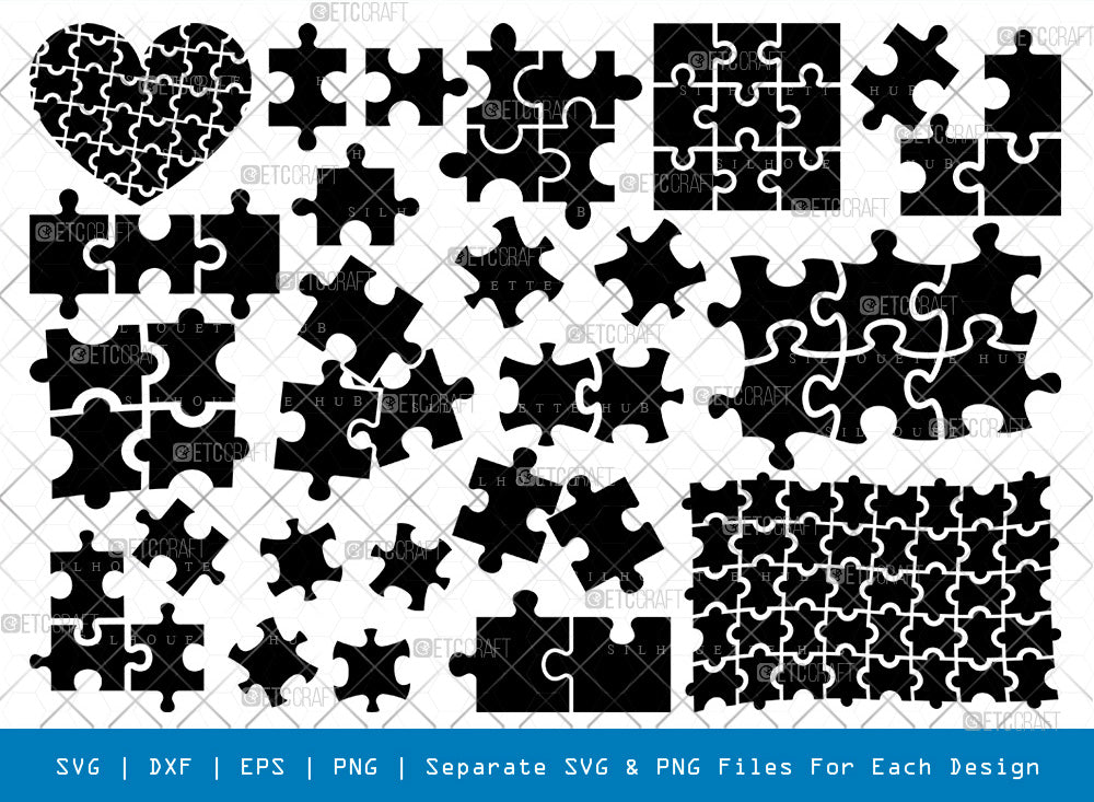 Puzzle SVG, Puzzle Silhouette, Puzzle Piece Svg, Jigsaw Puzzle Svg ...