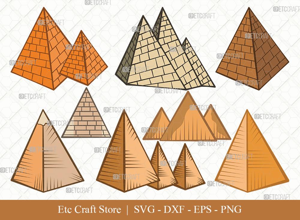 Pyramid Clipart SVG Cut File | Egypt Svg | Landmark Svg | Egeptian Svg ...