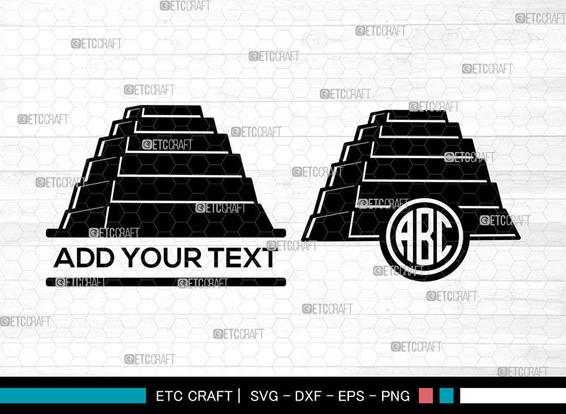 Pyramid Monogram SVG, Egypt svg, Egyptian Svg, Landmark Svg, Pyramid ...