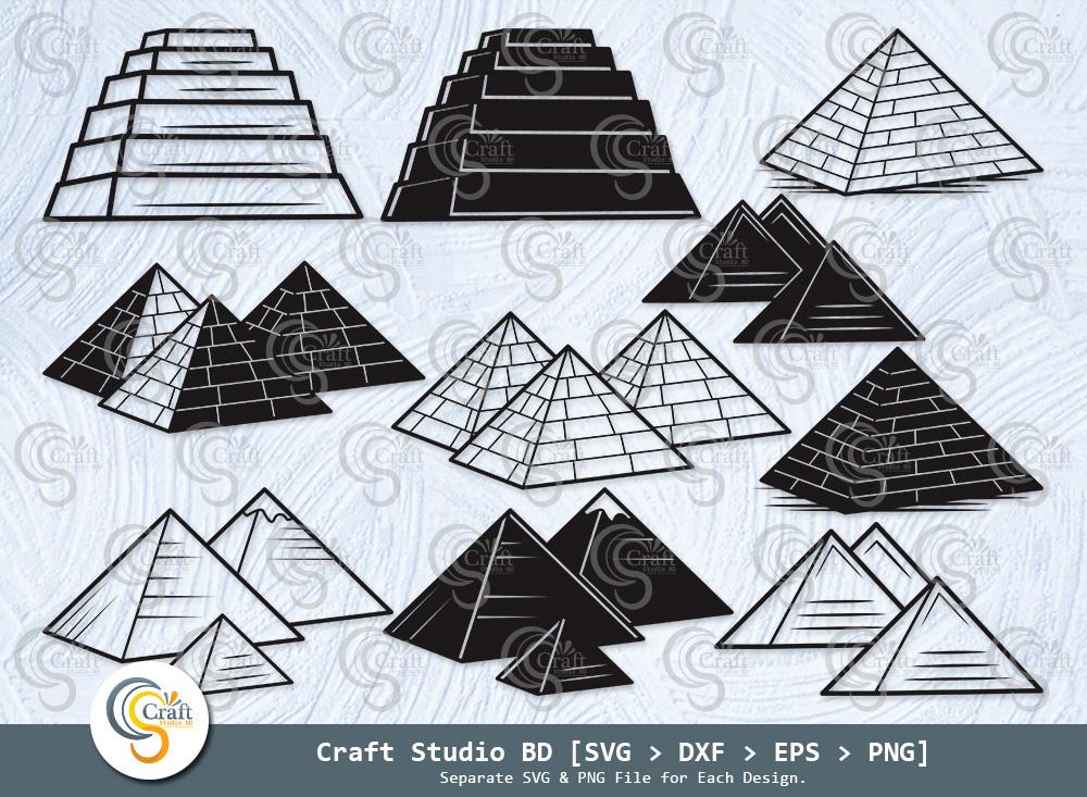 Pyramid Silhouette, Egypt svg, Egyptian Svg, Landmark Svg, Pyramid Svg ...