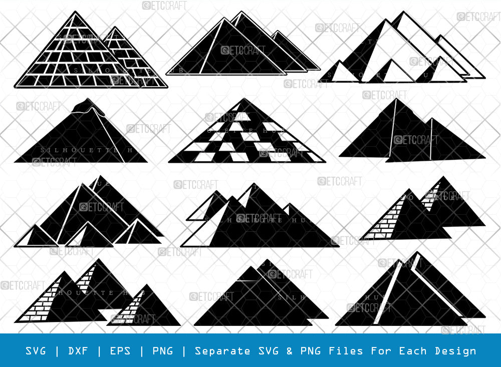 Pyramid SVG Cut Files | Pyramid Silhouette | Egypt Svg | Egyptian Svg ...