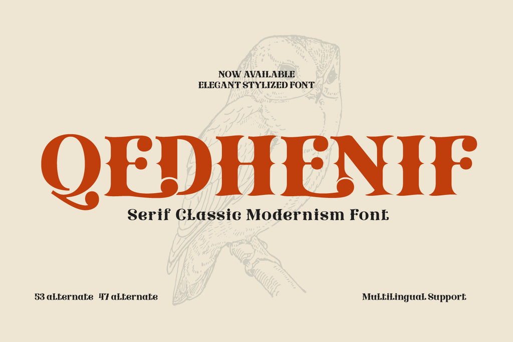 Qedhenif – Serif Classic Modernism Font - So Fontsy