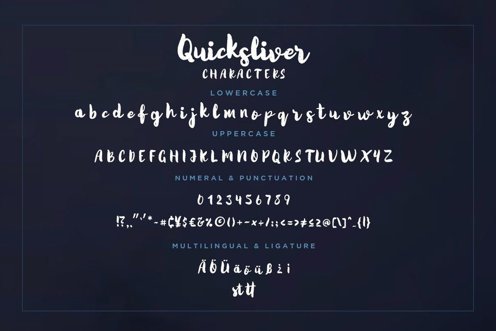 Quicksliver Handdrawn Brush - So Fontsy