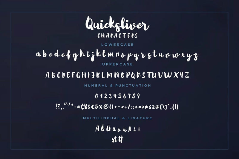 Quicksliver Handdrawn Brush - So Fontsy