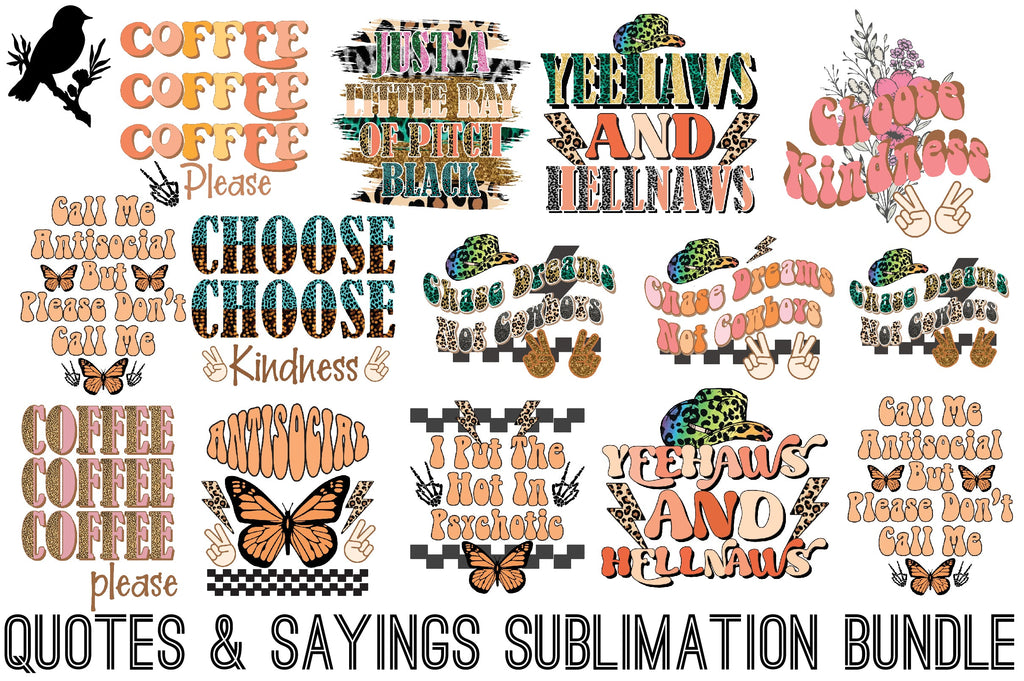Quotes & Sayings Sublimation Bundle - So Fontsy