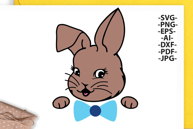 Rabbit peeking Svg, Easter Svg, Rabbit Svg, Bunny Svg file, Easter ...