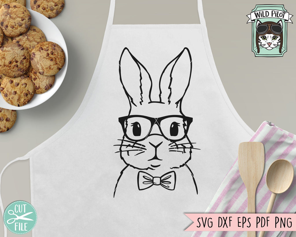 Rabbit SVG, Bunny With Glasses SVG, Rabbit Cut File, Easter SVG, Easter ...