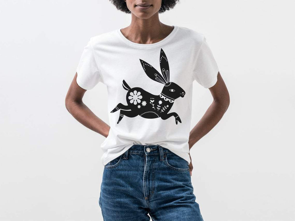 Rabbit svg, Norwegian folk art, norwegian primitive svg, easter bunny ...