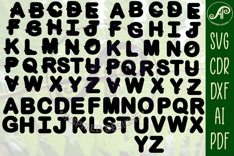 Racing car alphabet set. 2 layer 78 letters in total - So Fontsy