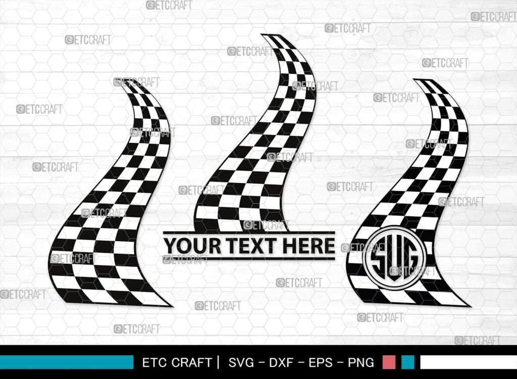 Racing Flag Monogram, Racing Flag Silhouette, Racing Flag SVG, Racing ...