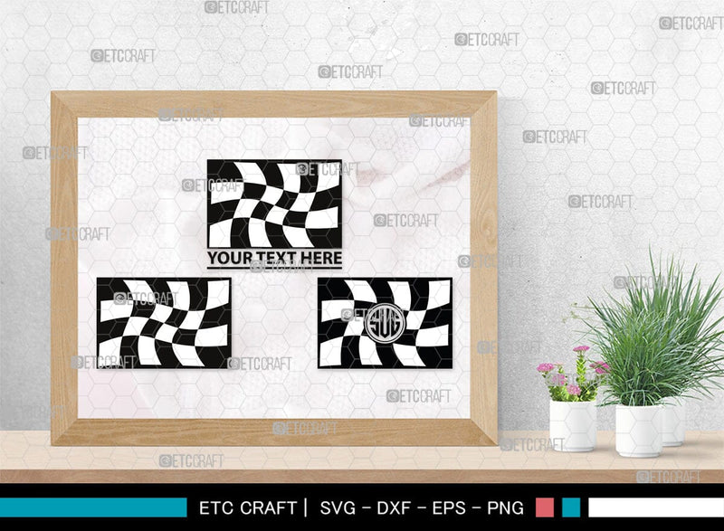 Racing Flag Monogram, Racing Flag Silhouette, Racing Flag SVG, Racing ...