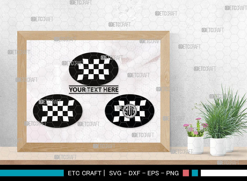 Racing Flag Monogram, Racing Flag Silhouette, Racing Flag SVG, Racing Svg, Start Flag Svg ...