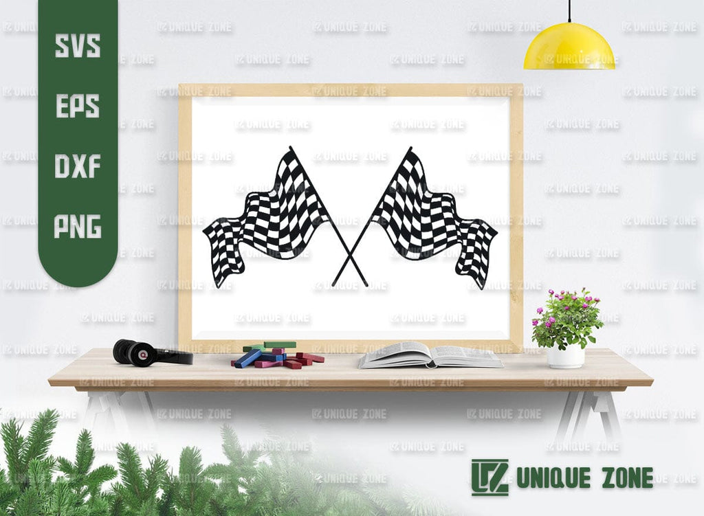 Racing Flag SVG Bundle, Finish Flags Silhouette, Checkered Flag Svg ...