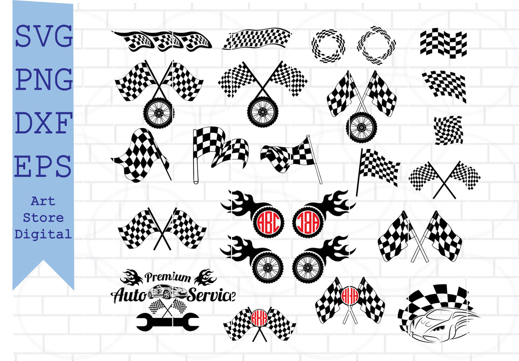 Racing Flags Svg, Racing Svg, Start Flags Svg, Finish Flags Svg, Racing ...