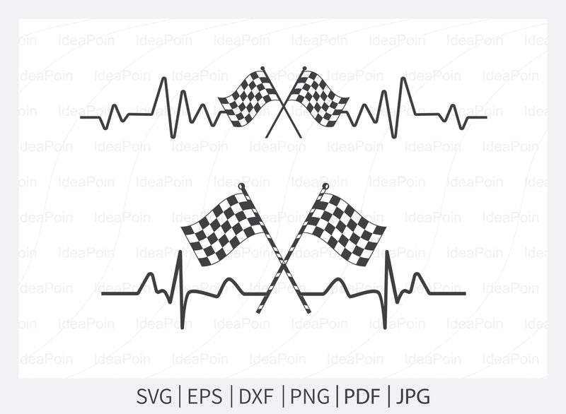Racing Svg File, Racing Flags Svg, Racing heartbeat Svg, Peace Love ...