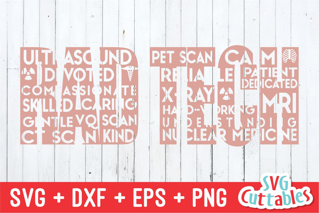 Rad Tech Word Art svg - Radiology Technician Cut File - Word Art - svg ...