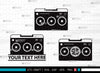 Radio Boombox Monogram SVG | Radio Svg | Boombox Svg | Cassette Tape ...