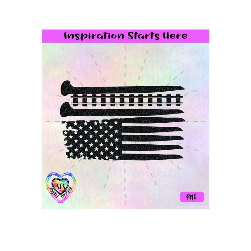 Railroad Ties | Track | Stakes | US Flag - Transparent PNG, SVG, Dxf ...