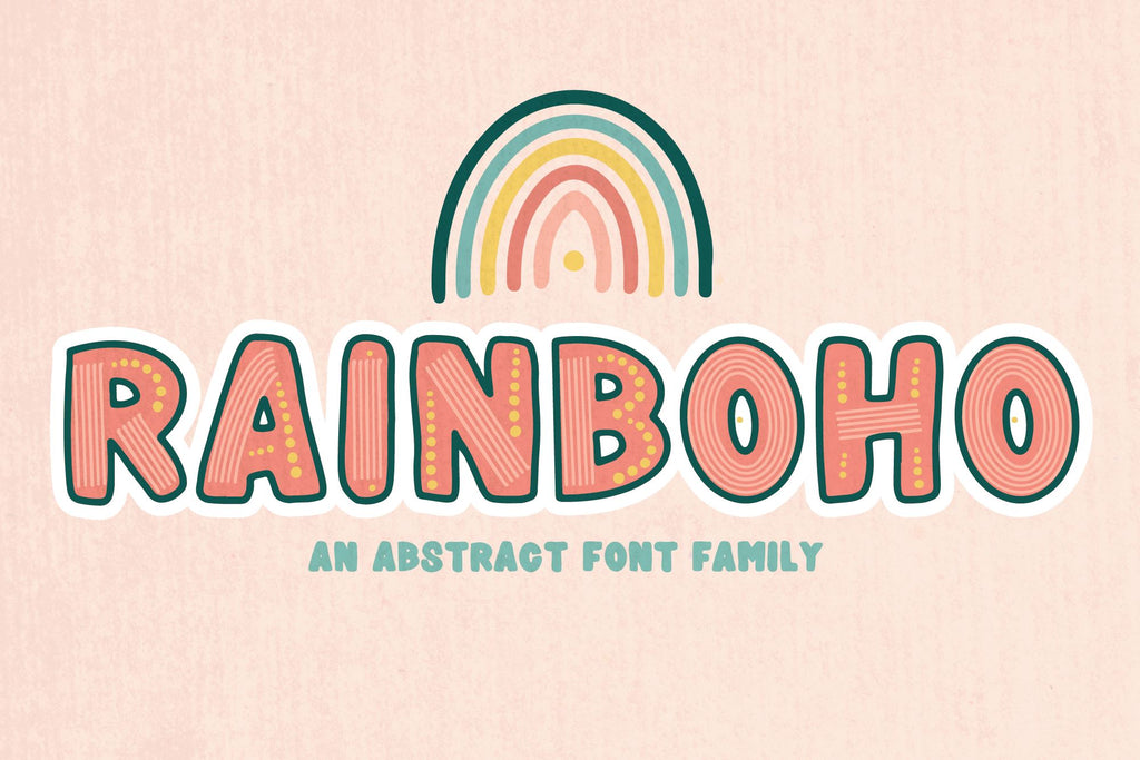 Rainboho | A Layered Abstract Font Family - So Fontsy
