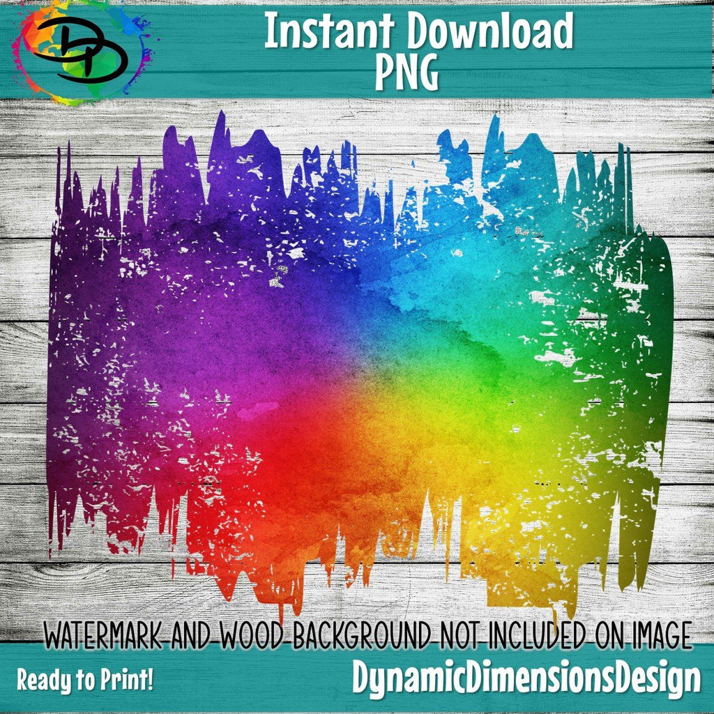 Rainbow Distressed Background - So Fontsy