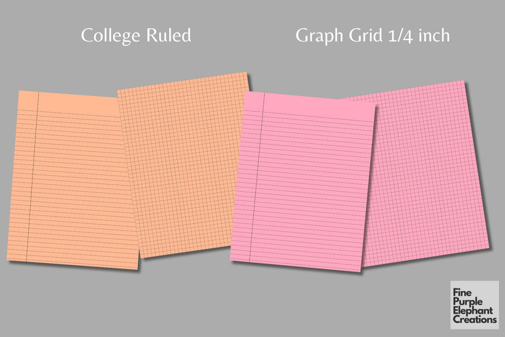 Rainbow Notebook Paper | Writing Sheets - So Fontsy