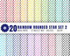 Rainbow Rounded Stars Digital Patterned Paper - Rounded Stars Digital ...