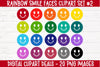 Rainbow Smile Faces Clipart Set 2 - Smile Face Element Set of 20 in ...
