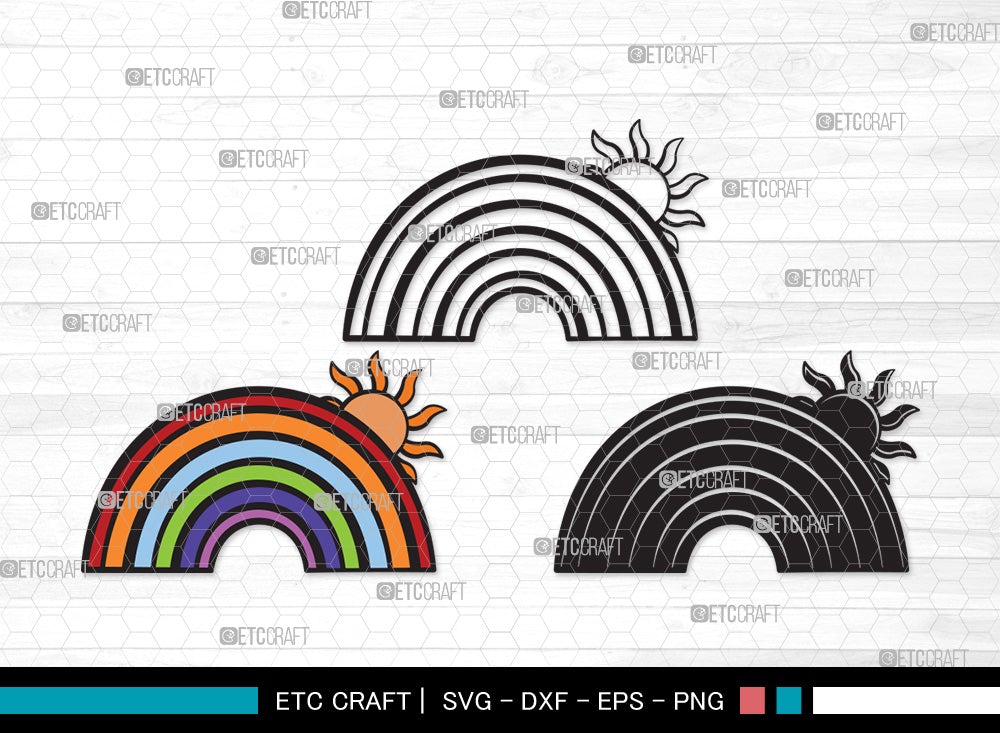 Rainbow SVG | Rainbow Svg | Cloud Svg | Rainbow & Clouds Svg | Layered ...