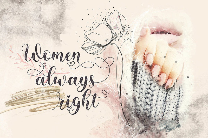 Rainy Love | Lovely Calligraphy - So Fontsy