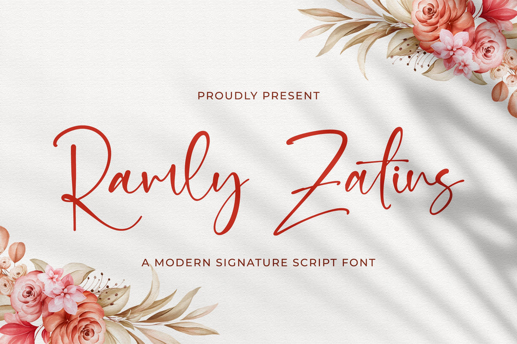 Ramly Zatins - Signature Script Font - So Fontsy