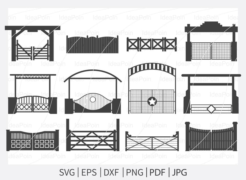 Ranch Gate svg, Gate svg, Ranch Gate Silhouette, Gate Clipart svg ...
