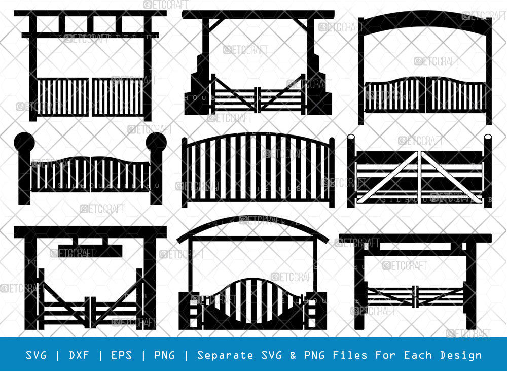 Ranch Gate SVG, Ranch Gate Silhouette, Ranch Entrance Svg, Ranch ...