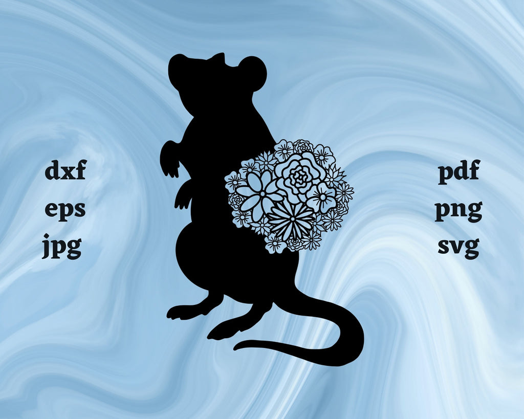 Rat Mandala SVG Cut File - So Fontsy