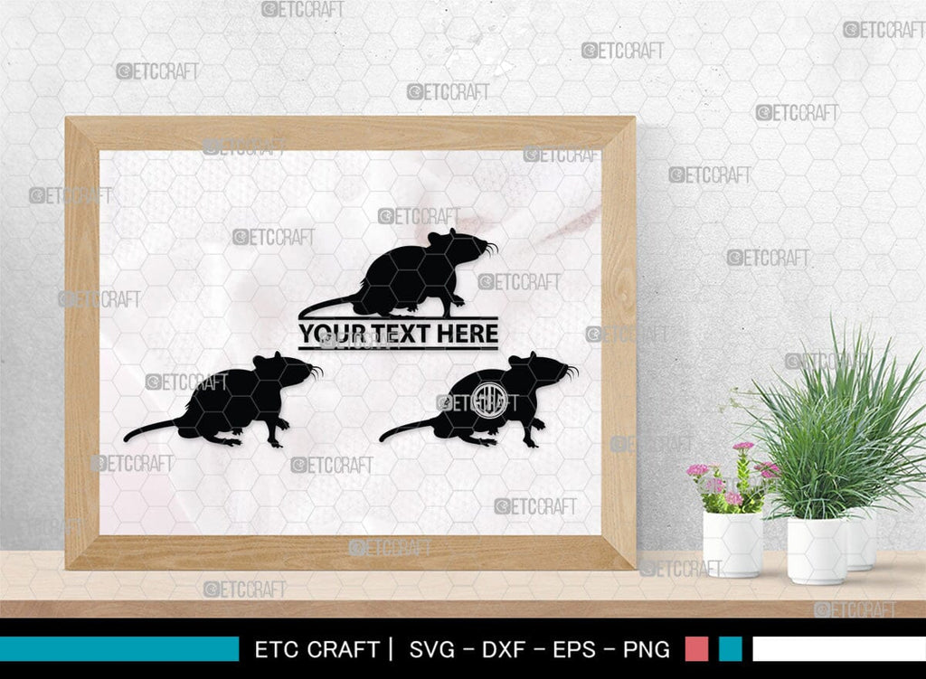 Rat Monogram, Rat Silhouette, Rat SVG, Field Mouse Svg, Mouse Svg, Mice ...