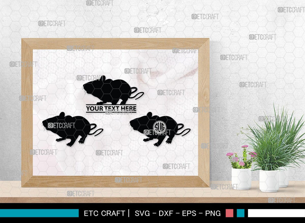 Rat Monogram, Rat Silhouette, Rat SVG, Field Mouse Svg, Mouse Svg, Mice ...