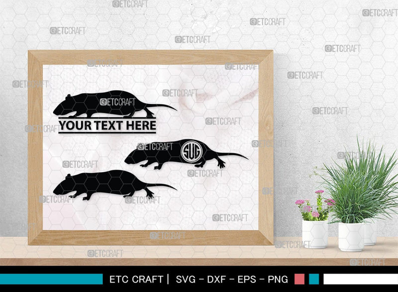 Rat Monogram, Rat Silhouette, Rat SVG, Field Mouse Svg, Mouse Svg, Mice ...