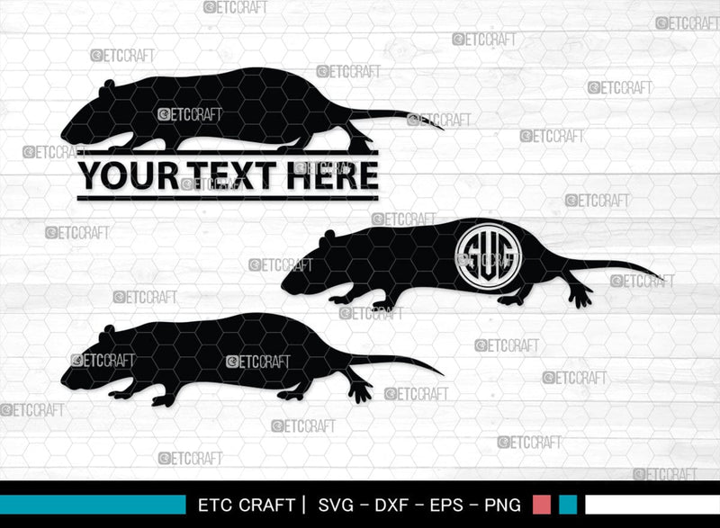 Rat Monogram, Rat Silhouette, Rat SVG, Field Mouse Svg, Mouse Svg, Mice ...