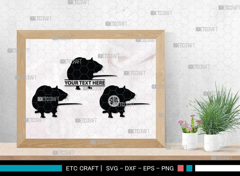 Rat Monogram, Rat Silhouette, Rat SVG, Field Mouse Svg, Mouse Svg, Mice ...