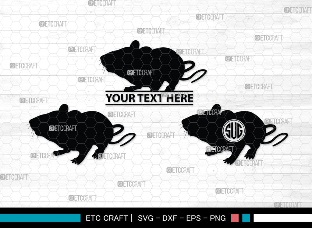 Rat Monogram, Rat Silhouette, Rat SVG, Field Mouse Svg, Mouse Svg, Mice ...
