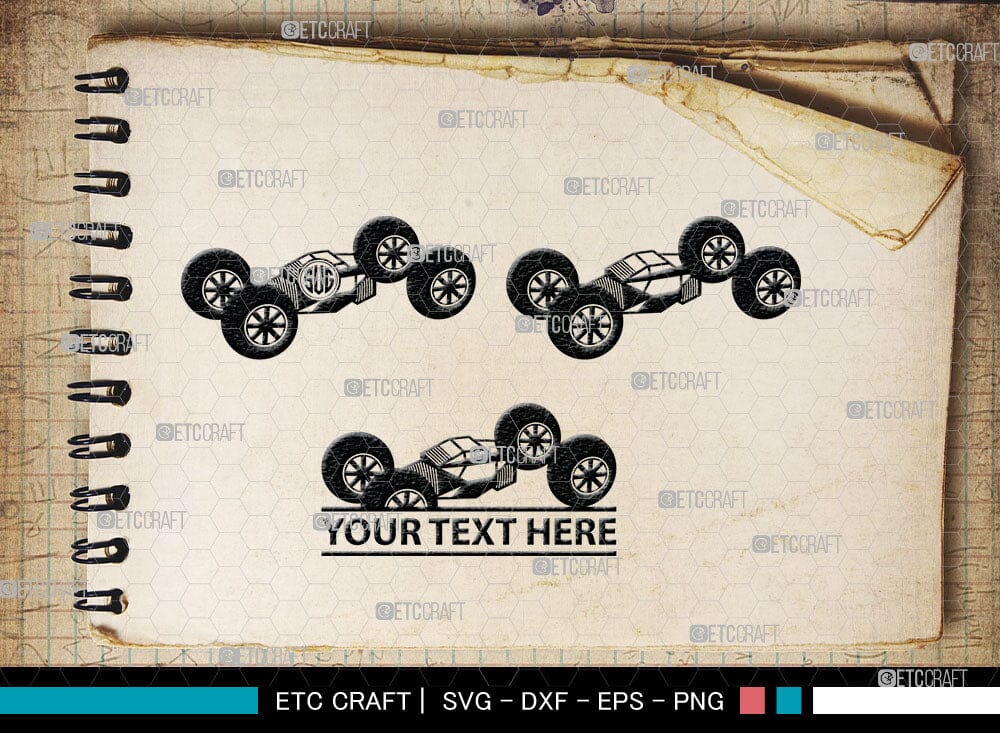 Rc Car Monogram, Rc Car Silhouette, Racing Car Svg, Rc Car Svg, Race ...